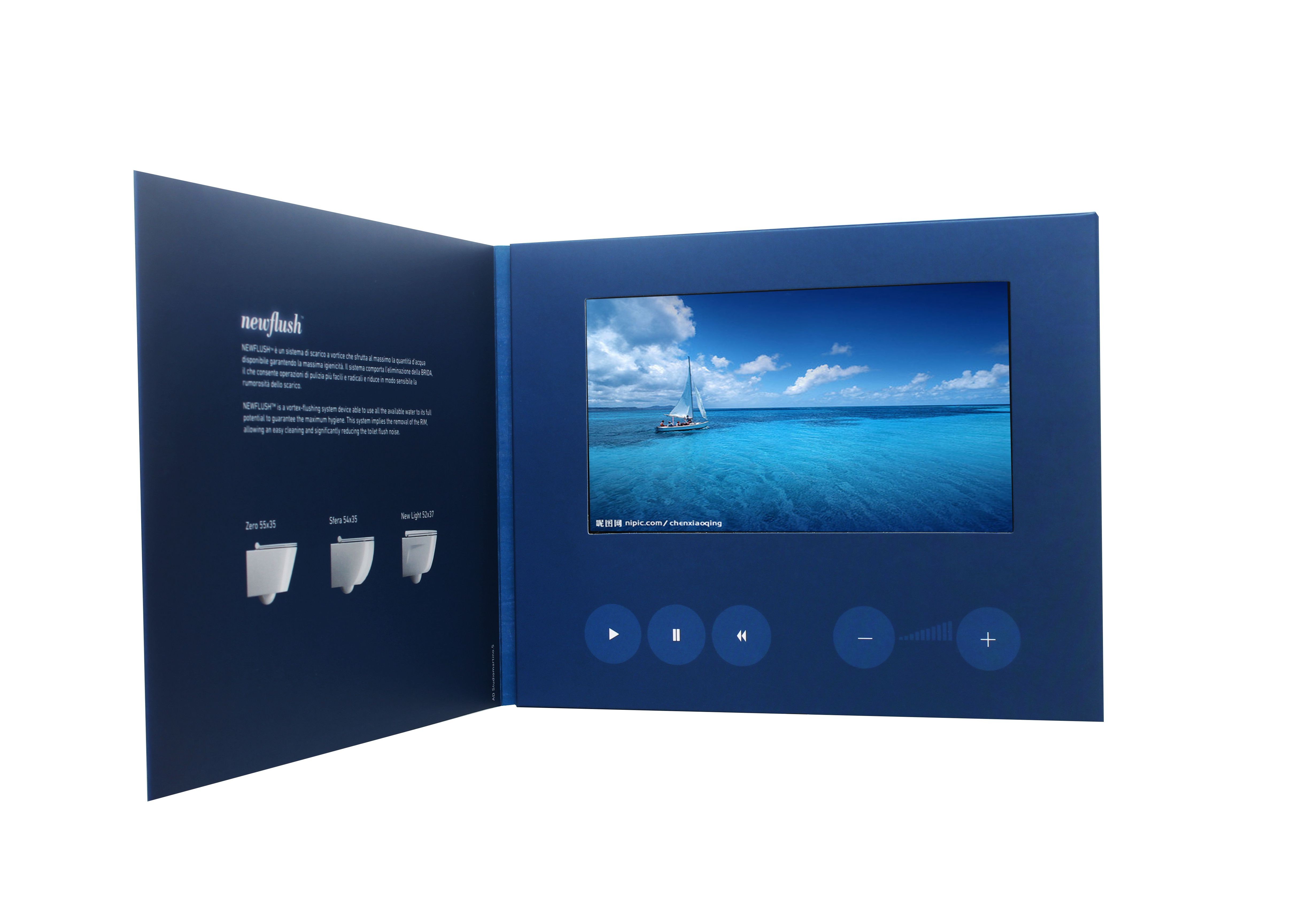 TFT LCD video card for invitation/promotion/advertising with touch ...